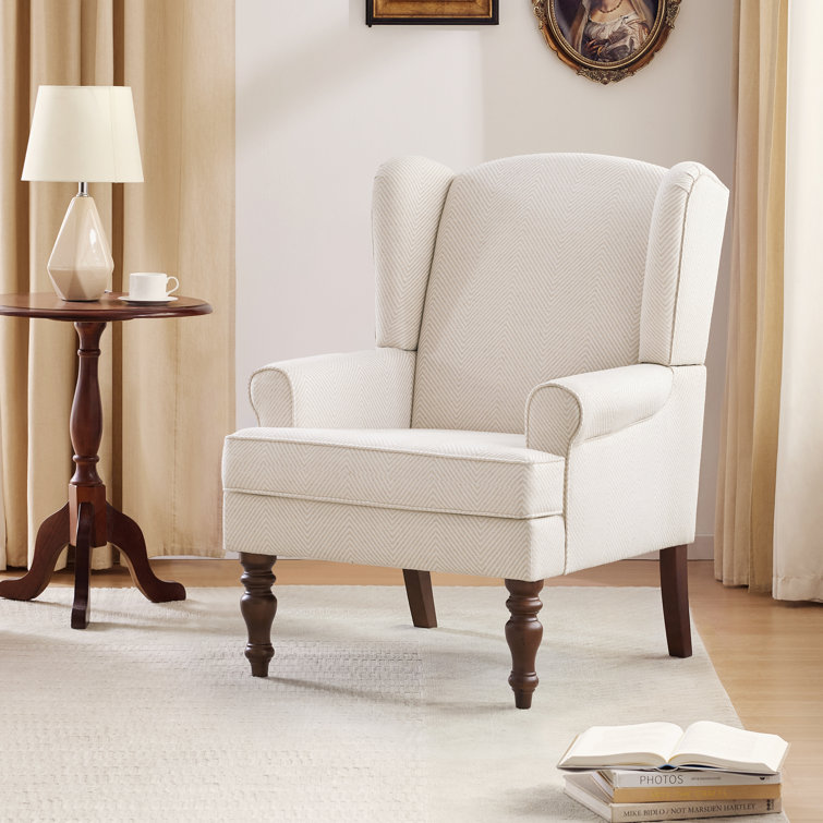 Damiyah 29 Wide Tufted Armchair Charlton Home Fabric Beige 100 Polyester